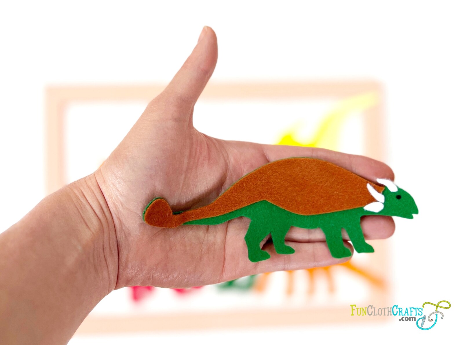 Seven Dinosaurs Felt Board Pattern With SVG File, Easy to Make Set for ...