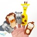 Jungle Animals Finger Puppets Felt Pattern PDF and SVG Safari Playtime ...