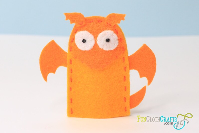 Dragon Finger Puppet Pattern Make You Own Dragons PDF - Etsy