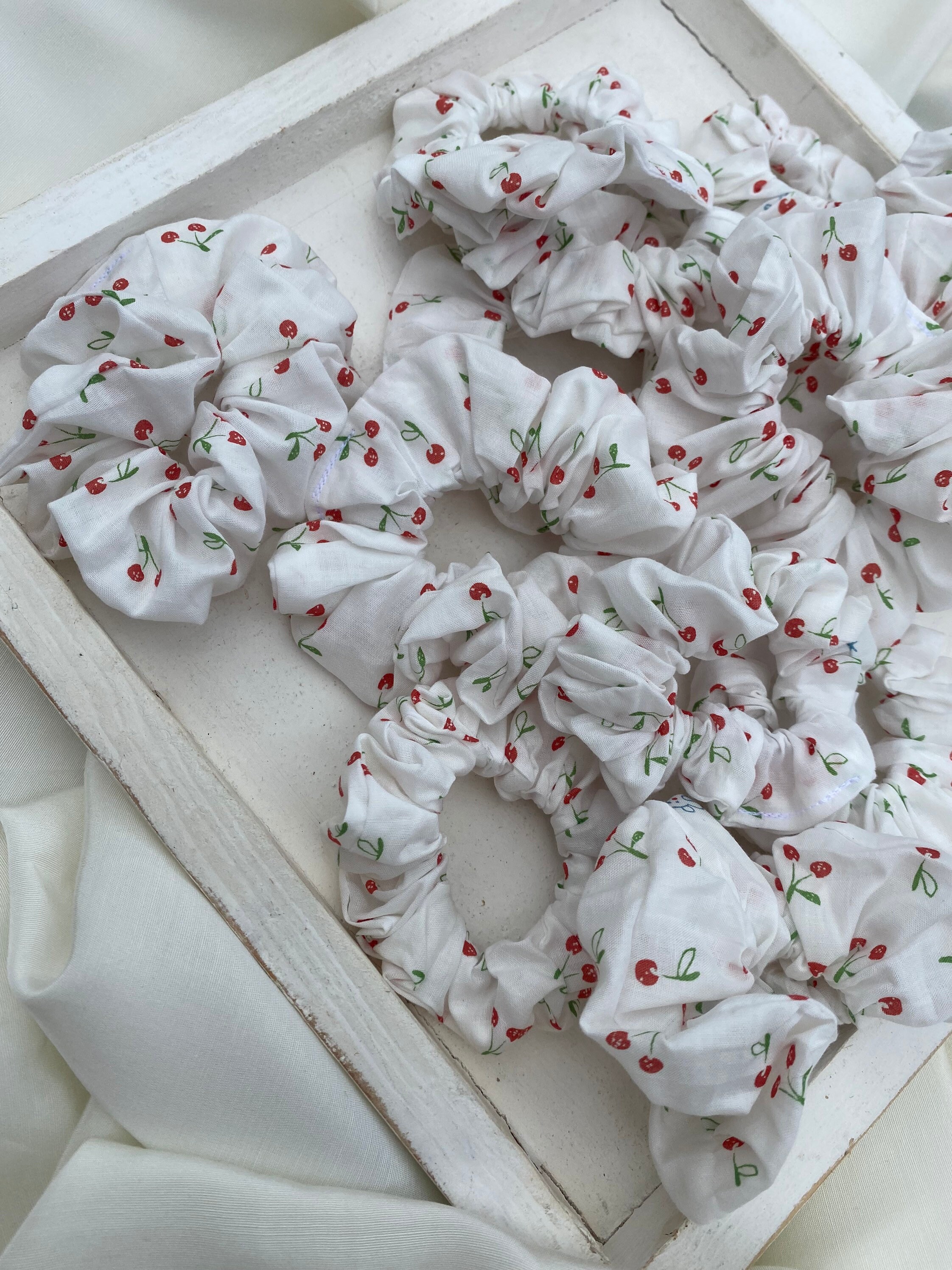 Handmade Scrunchie Cherry Cherry Sweet Fruit - Etsy UK