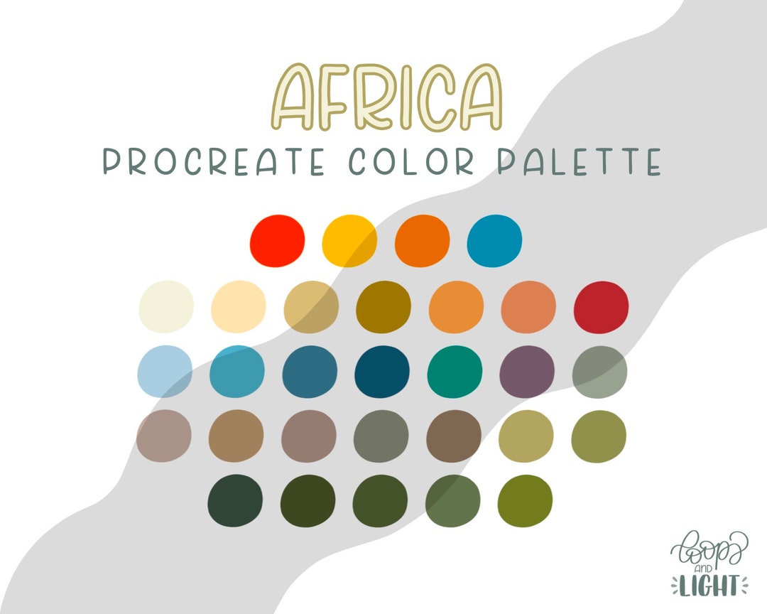 Africa Color Palette Procreate Palette - Etsy