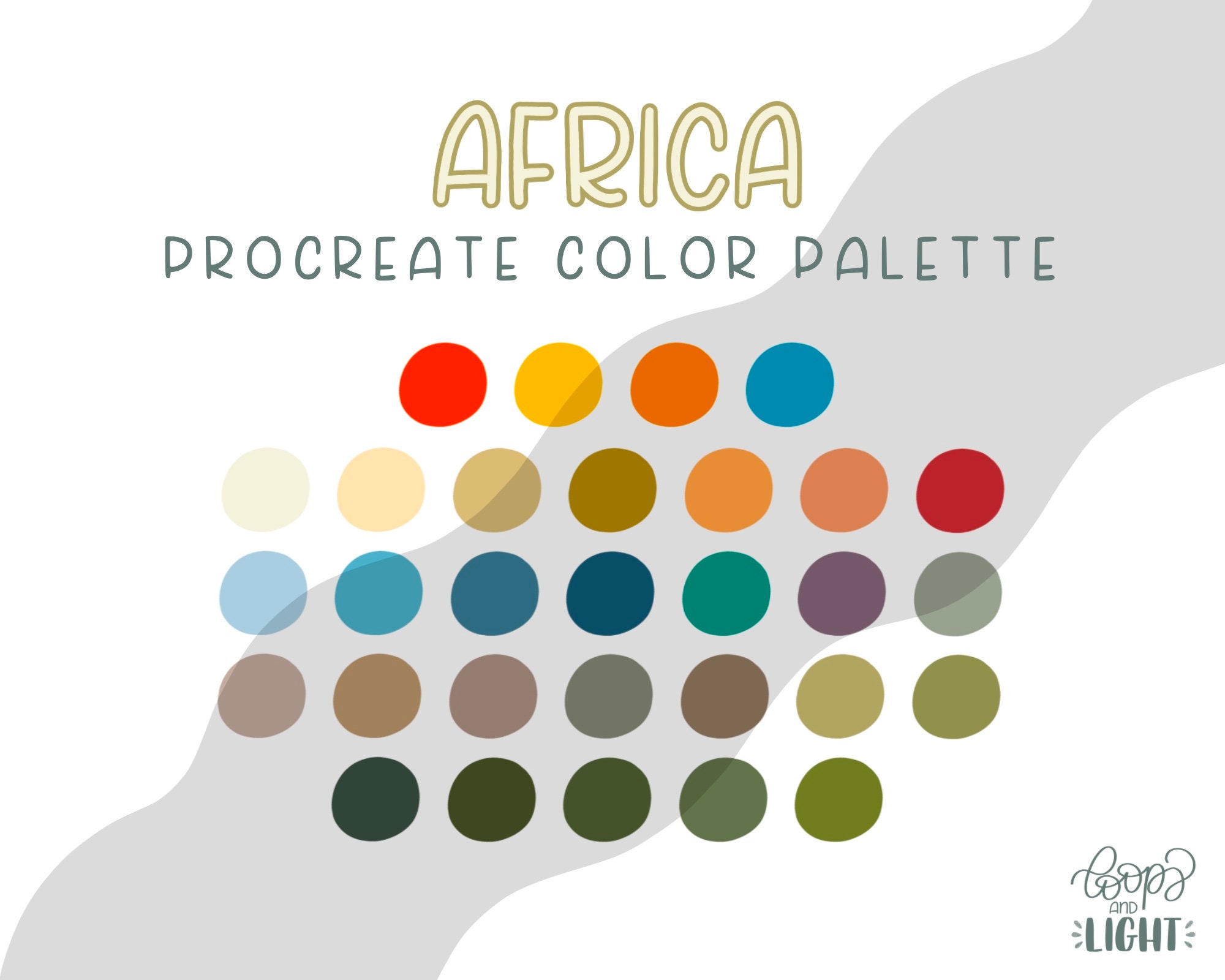 Africa Color Palette Procreate Palette - Etsy