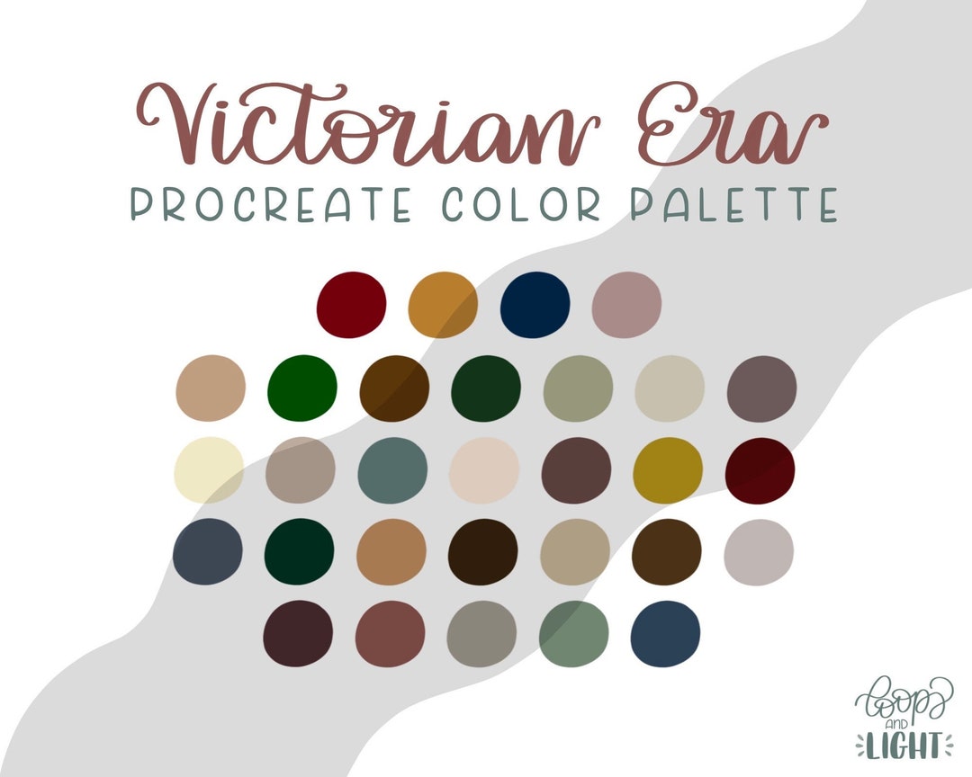 Victorian Era Color Palette Procreate Palette Victorian Style Etsy