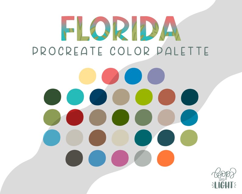 Florida Color Palette Procreate Palette - Etsy