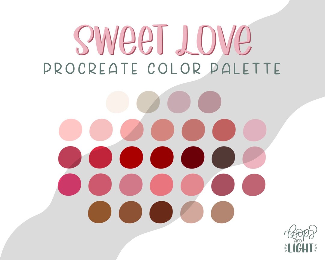 Sweet Love Color Palette Procreate Palette - Etsy