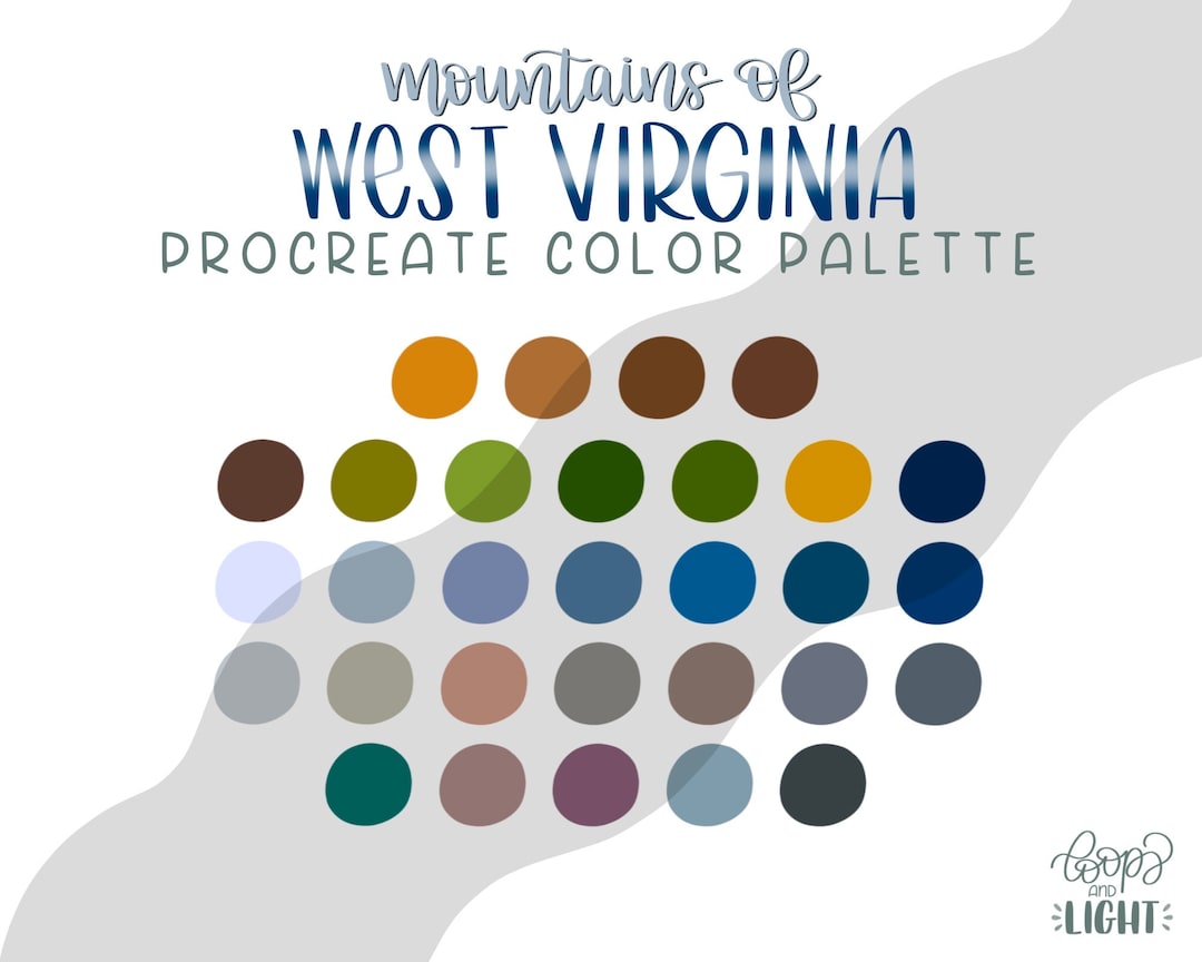 Mountains of WV Palette Procreate Color Palette - Etsy