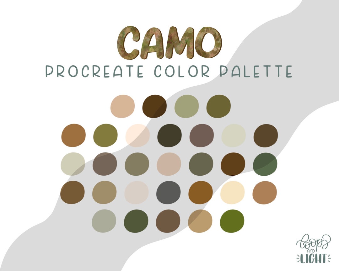 Camo Color Palette | Procreate Palette - Etsy