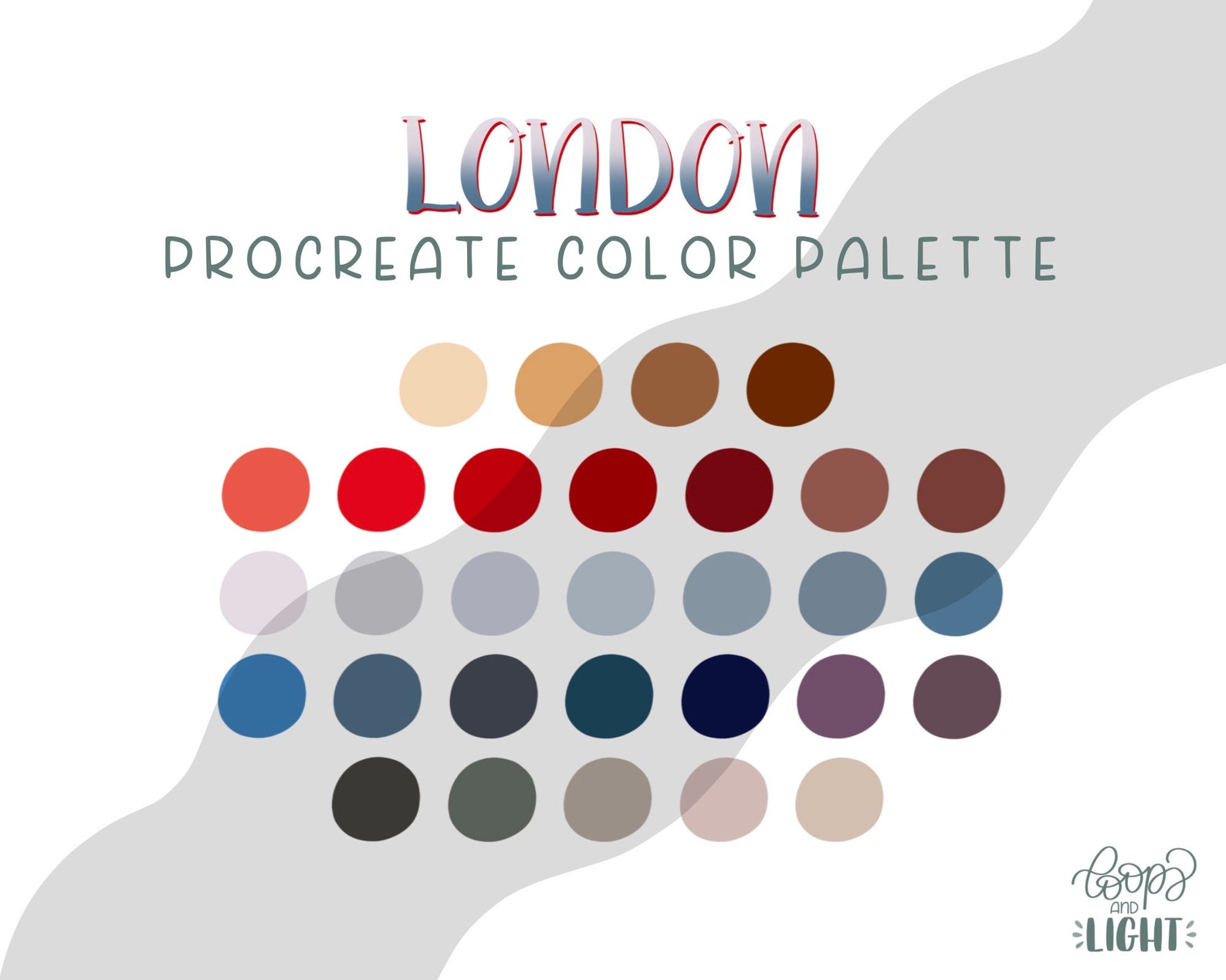 London Color Palette Procreate Palette - Etsy
