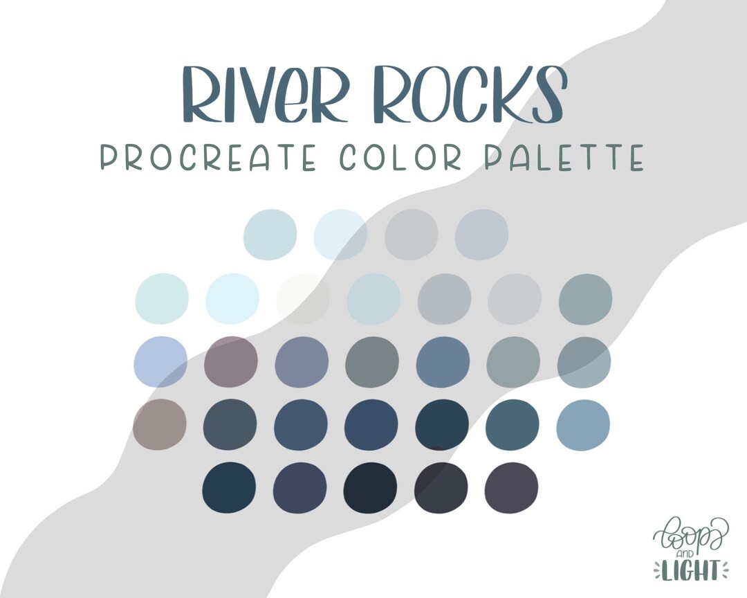 River Rocks Color Palette | Procreate Palette - Etsy