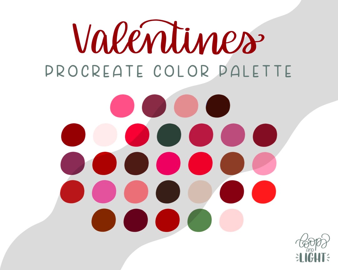 Paleta de colores de San Valentín / Paleta Procreate - Etsy México