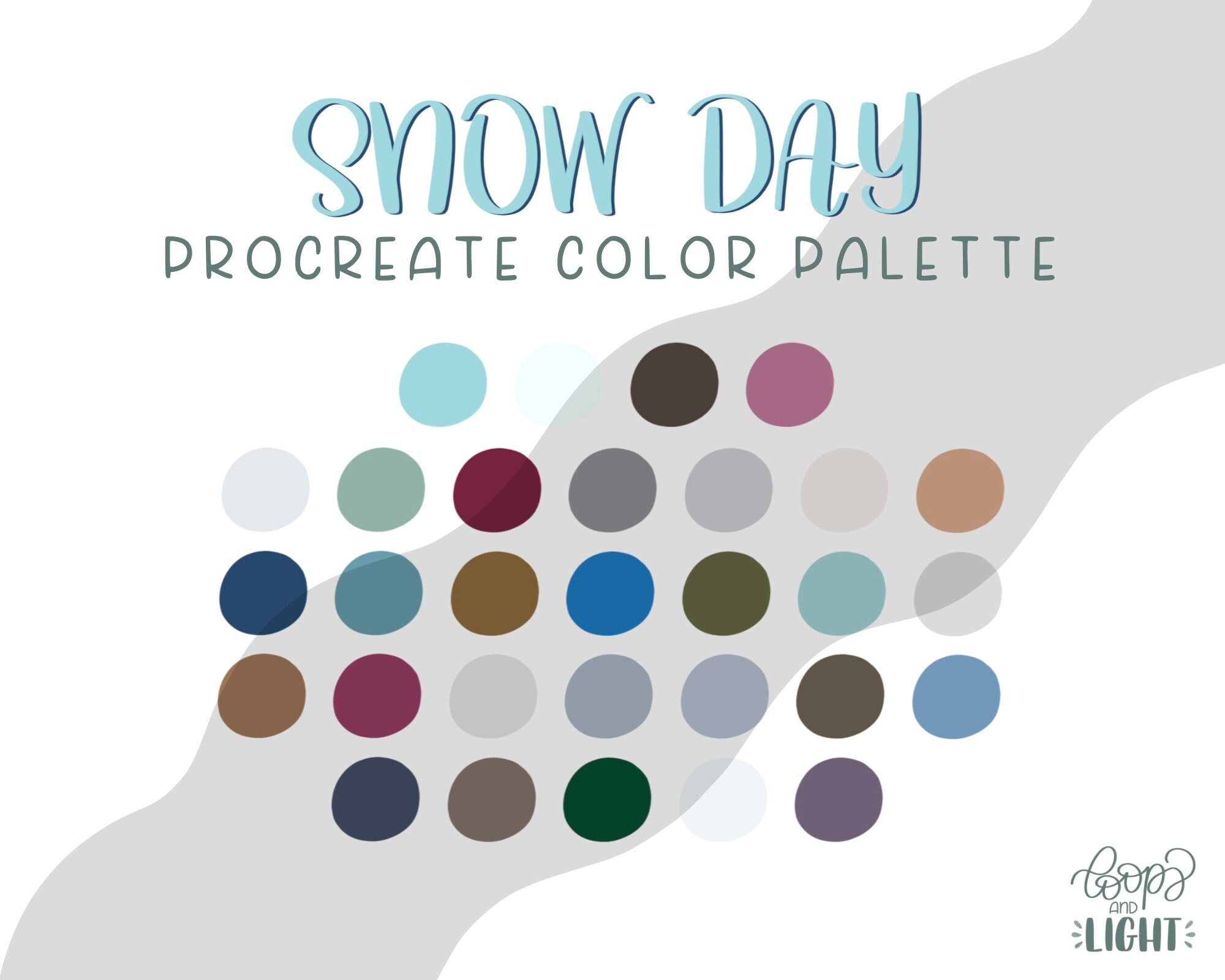 Snow Day Color Palette Procreate Palette - Etsy