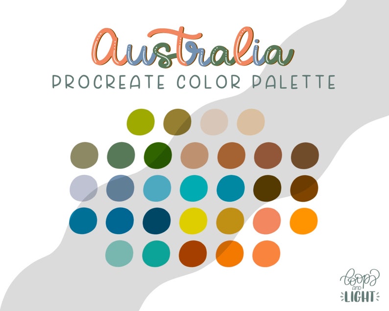Australia Color Palette Procreate Palette - Etsy