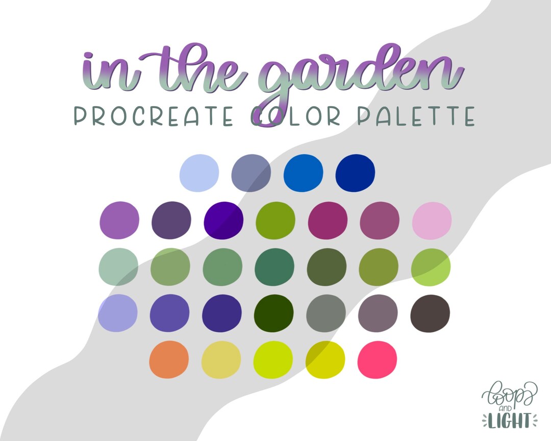 In the Garden Color Palette for Procreate - Etsy