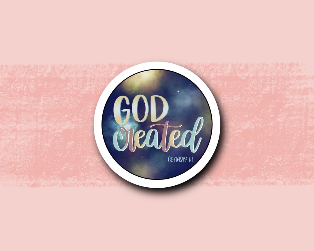 God Created Sticker Genesis - Etsy