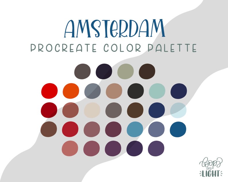 Amsterdam Color Palette Procreate Palette - Etsy