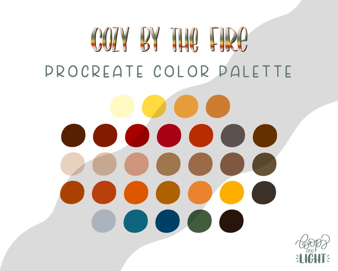 Cozy by the Fire Color Palette Procreate Palette - Etsy