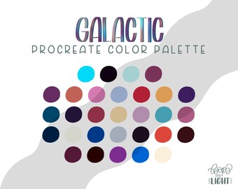 Galactic Glow Procreate & Adobe Digital Color Palette Instant Download ...