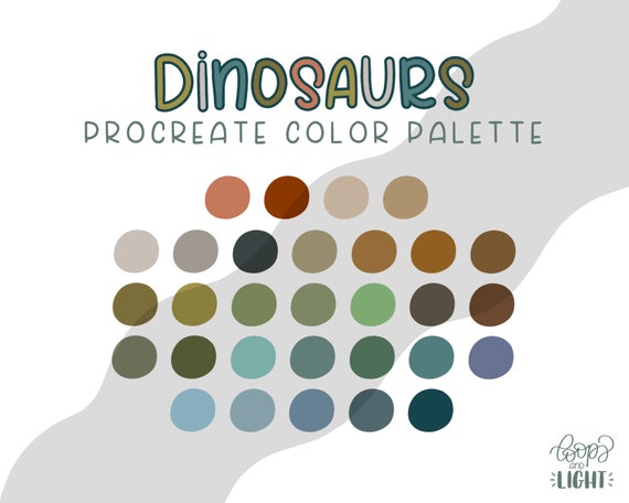 Dinosaurs Color Palette Procreate Palette - Etsy