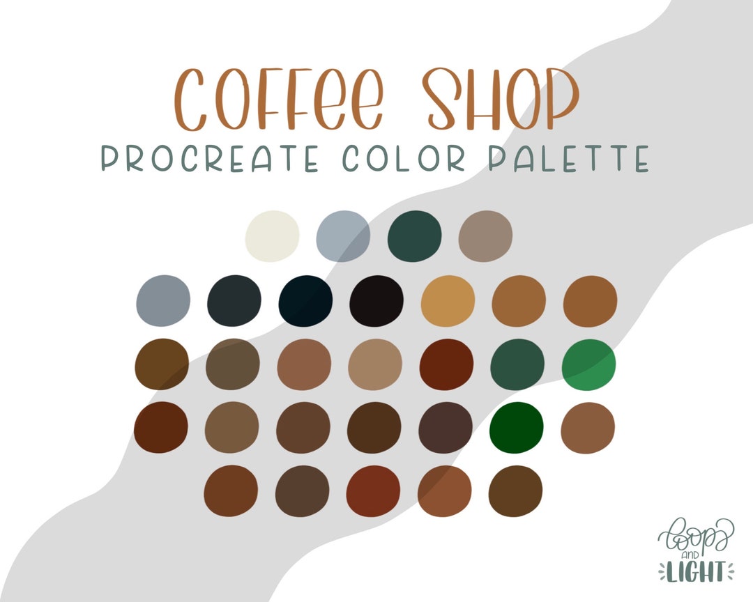 Coffee Shop Color Palette Procreate Palette Coffee Aesthetic - Etsy