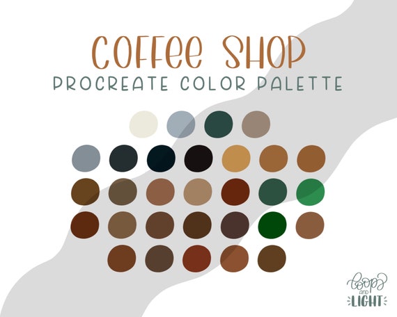 Coffee Shop Color Palette Procreate Palette Coffee | Etsy