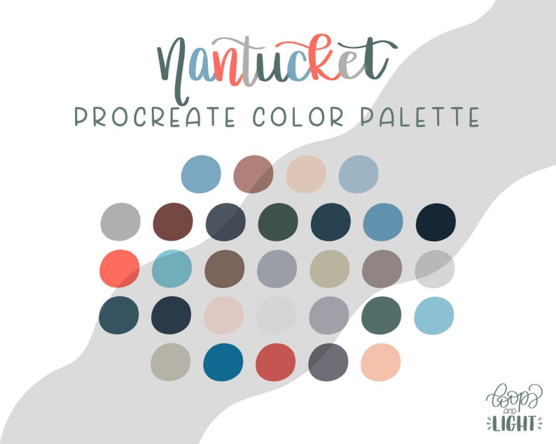 Nantucket Color Palette Procreate Palette - Etsy
