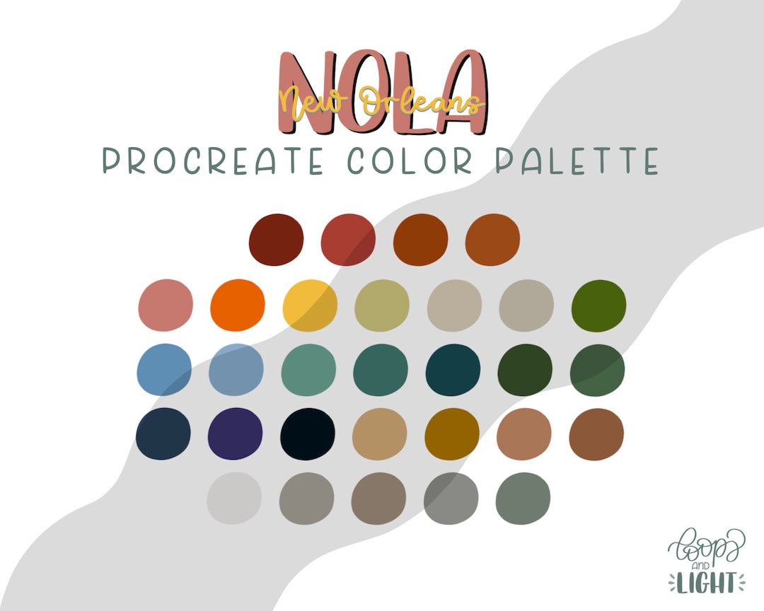 New Orleans Color Palette NOLA Procreate - Etsy
