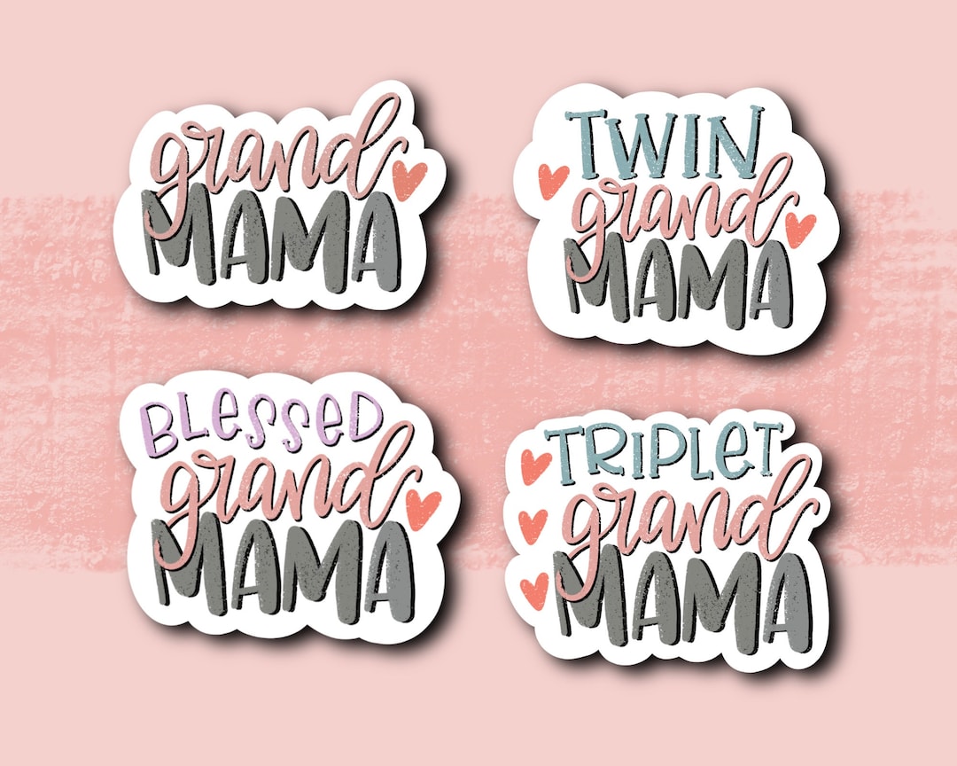 Grand Mama Stickers Grandma - Etsy