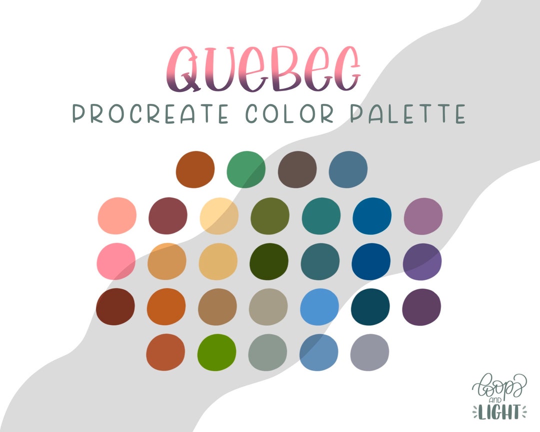 Quebec Color Palette Procreate Palette - Etsy