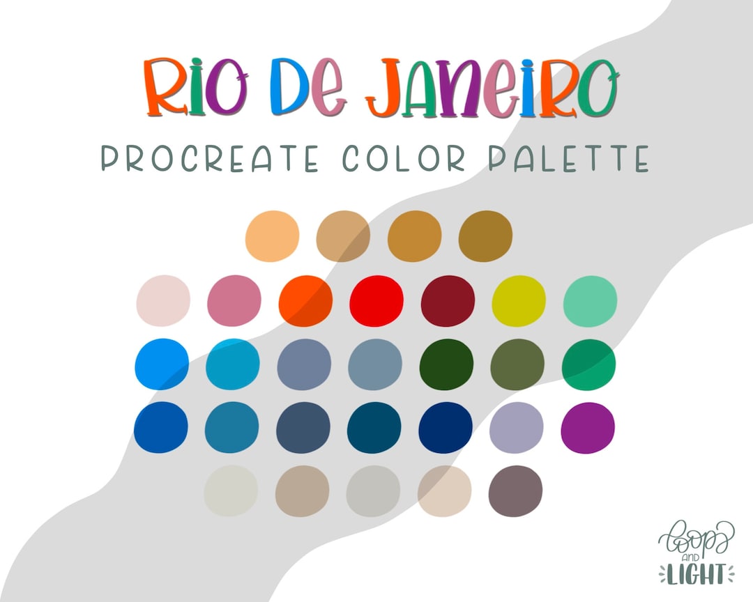 Rio De Janeiro Color Palette | Procreate Palette - Etsy