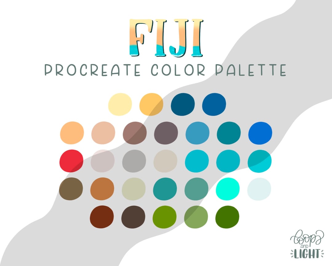 Fiji Color Palette Procreate Palette - Etsy