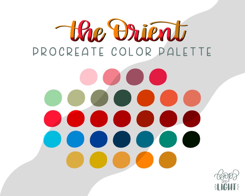 The Orient Color Palette Procreate Palette - Etsy