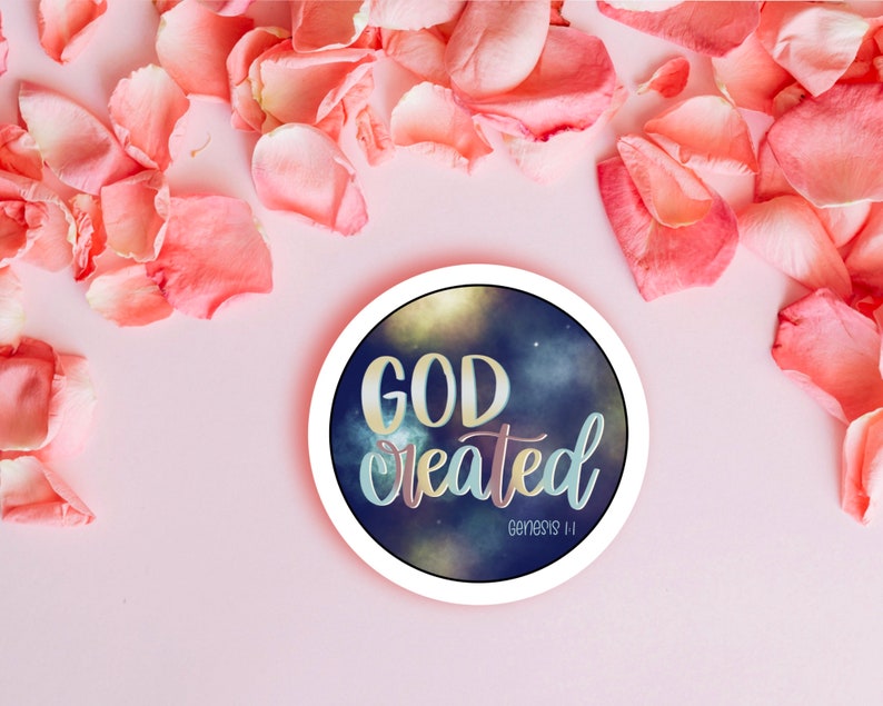 God Created Sticker Genesis - Etsy