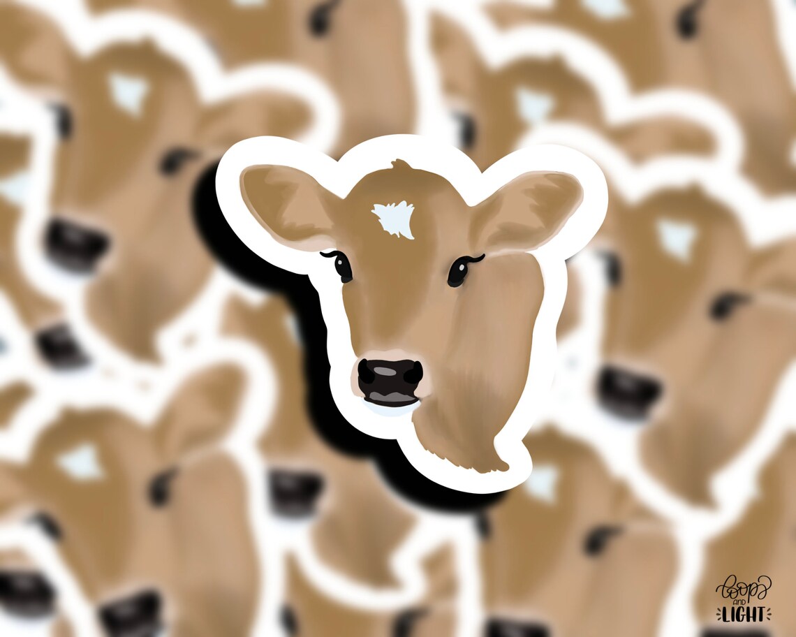 Jersey Calf Sticker Cow Sticker Farm Style | Etsy