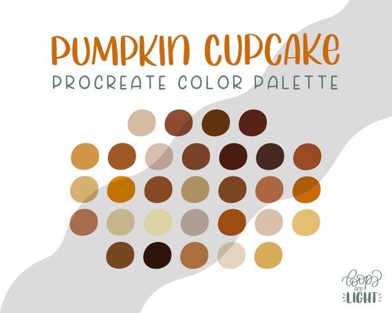 Pumpkin Color Palette Procreate Palette Fall Colors | Etsy