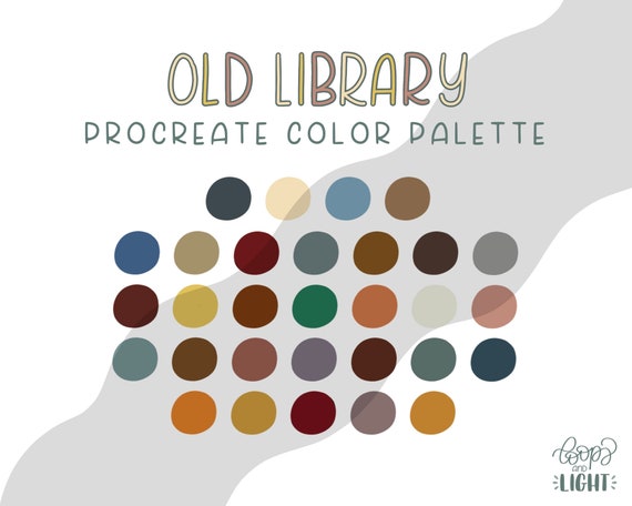 Old Library Color Palette Procreate Palette Etsy 