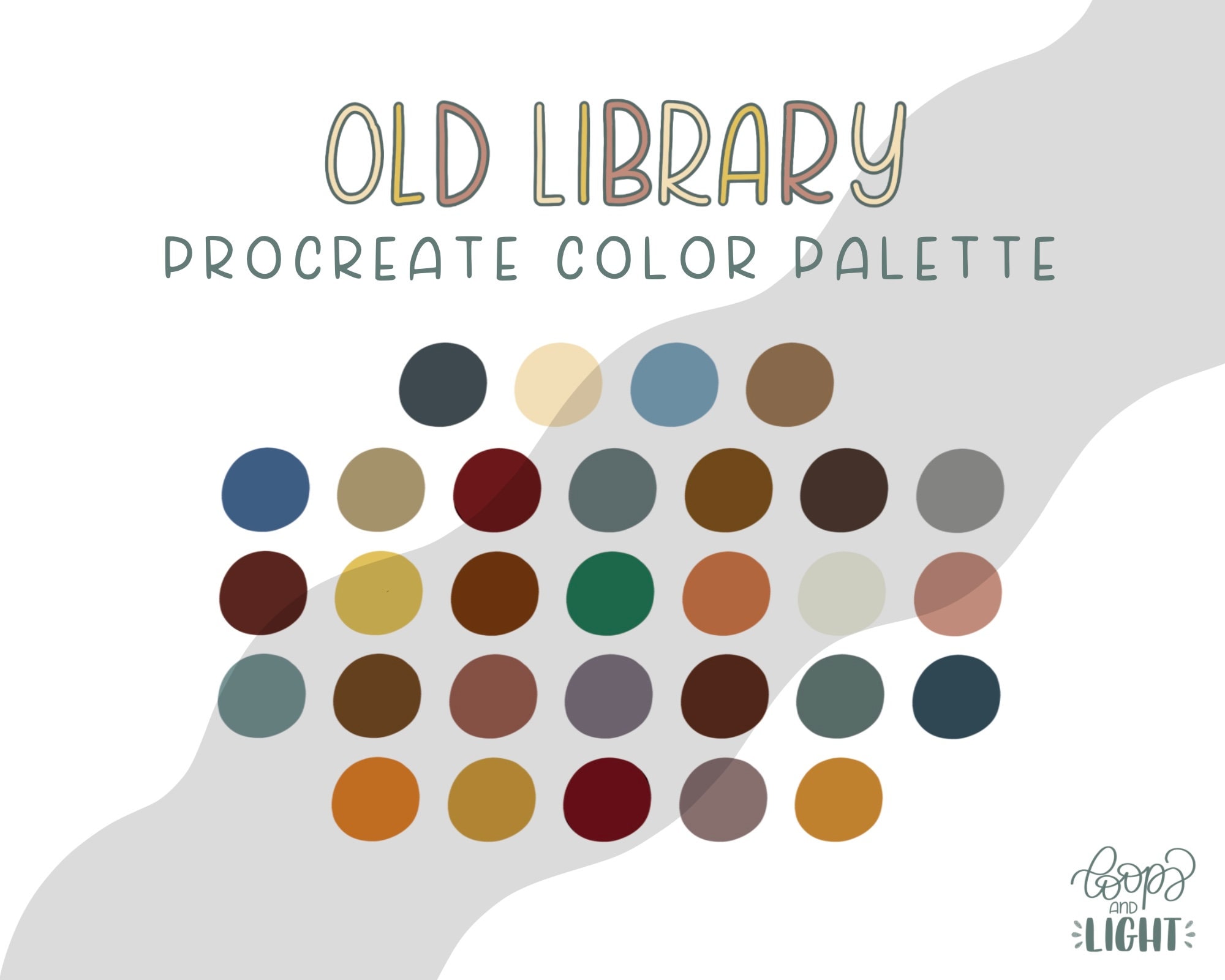 Old Library Color Palette Procreate Palette - Etsy