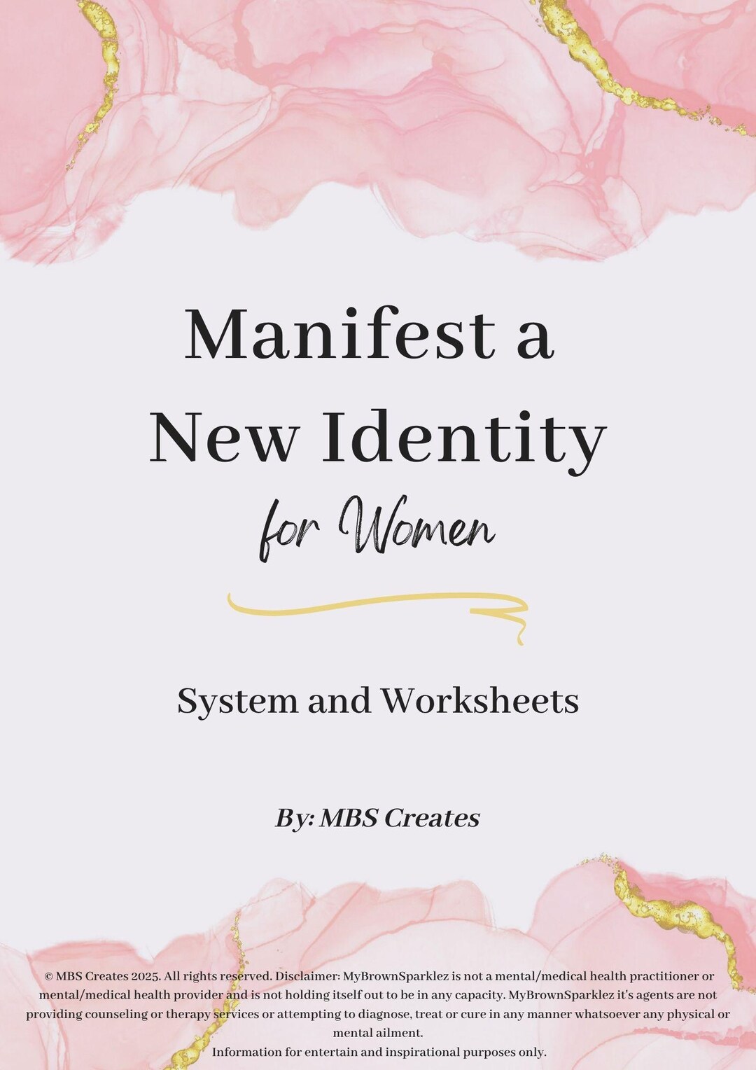 Manifest a New Identity for Women Systems and Worksheets - Etsy
