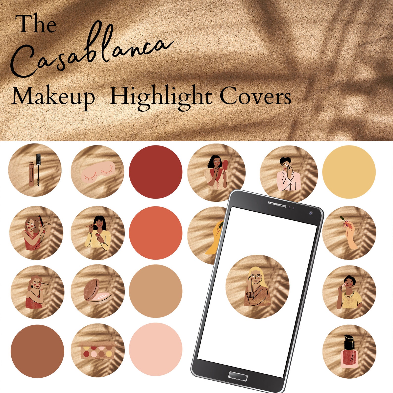 20 Makeup Illustration Highlight Covers - Etsy
