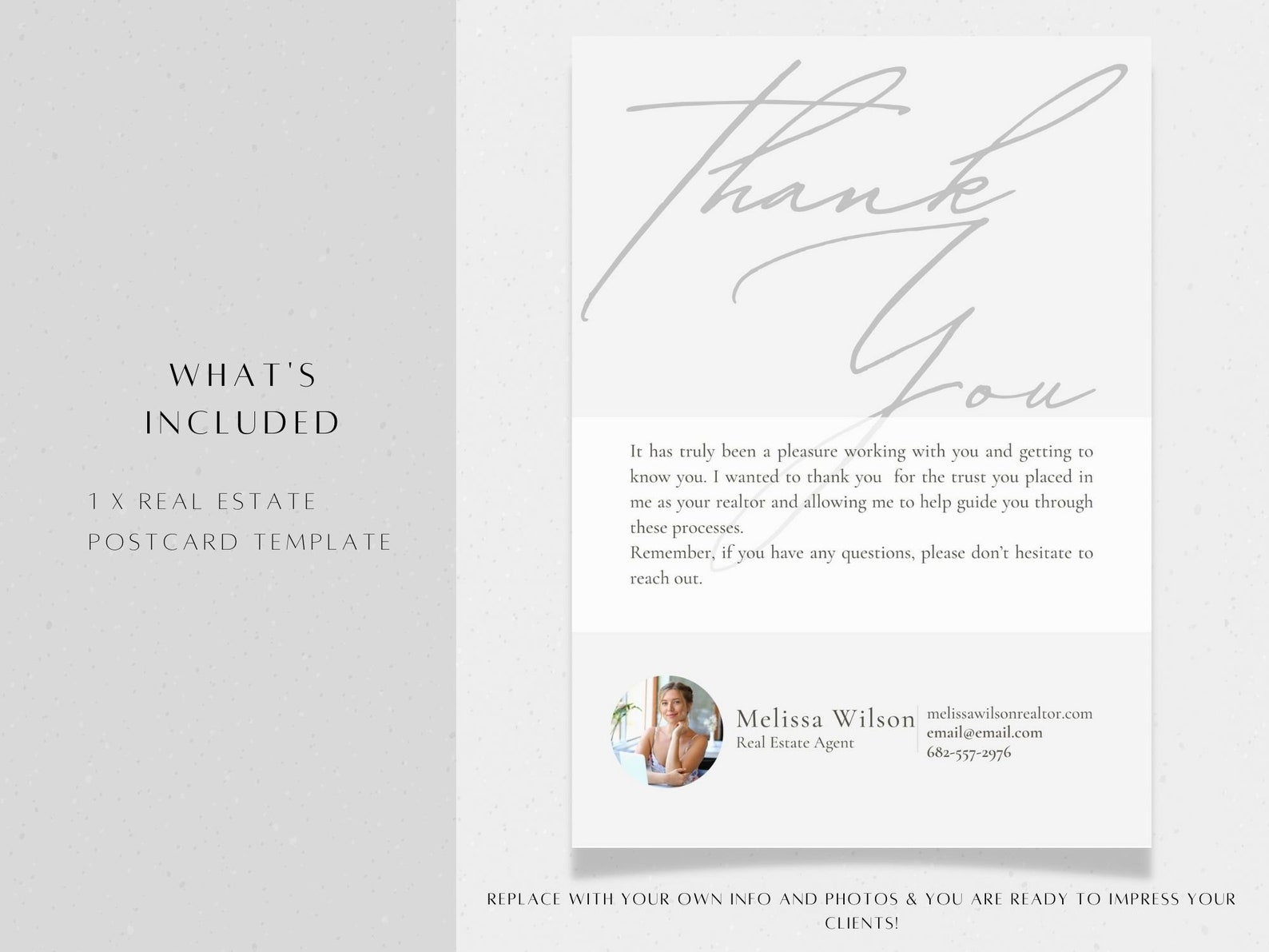 Real Estate Thank You Card Template: Modern Realtor Marketing (5x7 In ...
