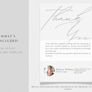 Real Estate Thank You Card Template: Modern Realtor Marketing (5x7 In ...