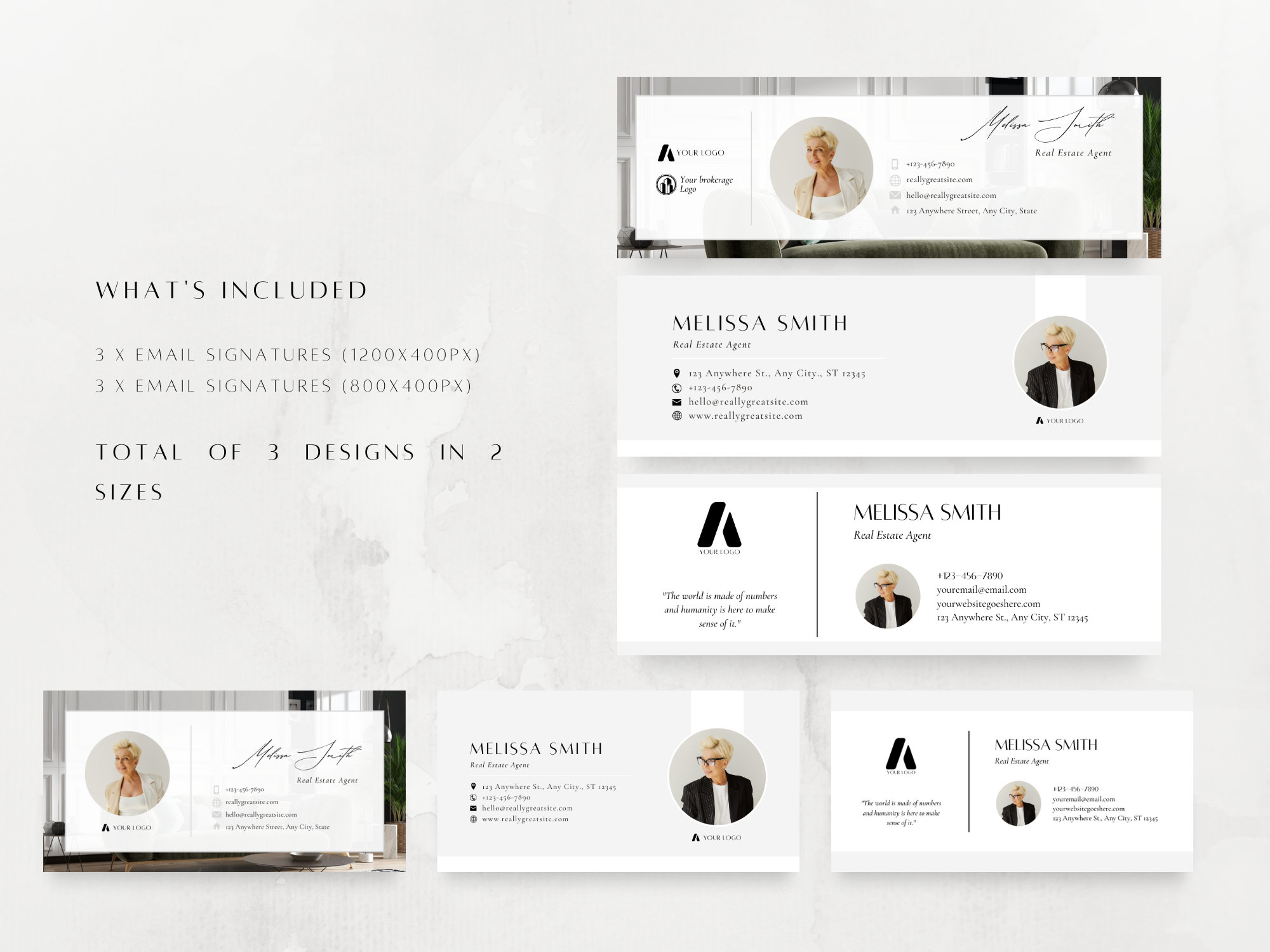 3 Email Signature Templates | Realtor Marketing, Real Estate Agent ...