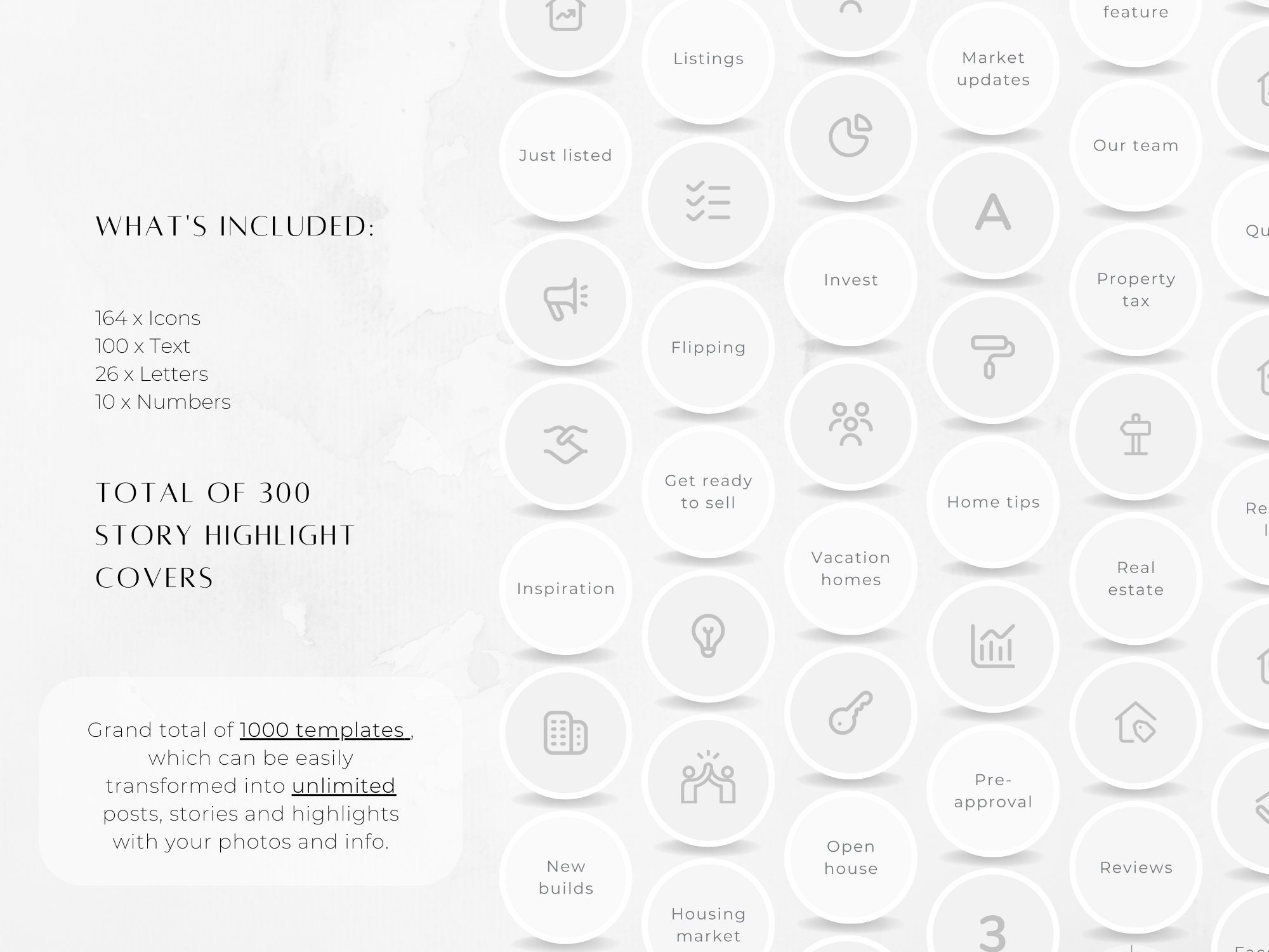 1000 Real Estate MEGA BUNDLE: Minimalistic Social Media Templates ...