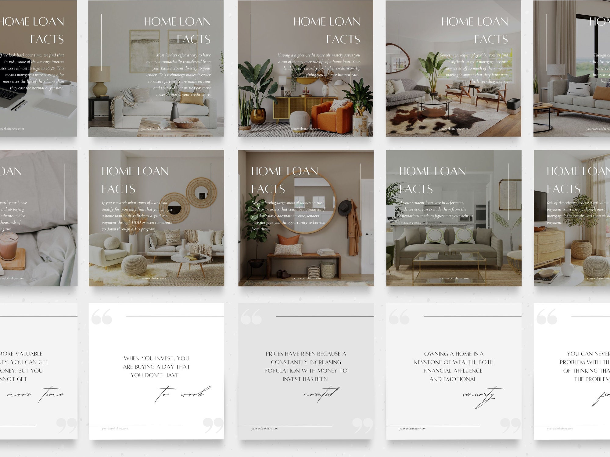 Mortgage Broker Social Media Posts: Modern Marketing Templates ...
