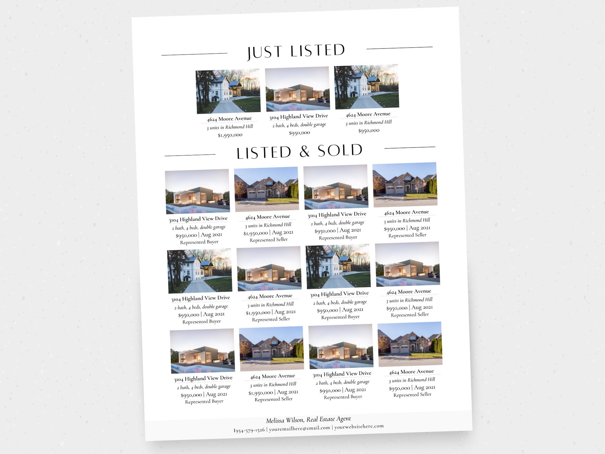 Real Estate Sold Properties Template: Marketing Materials (digital ...