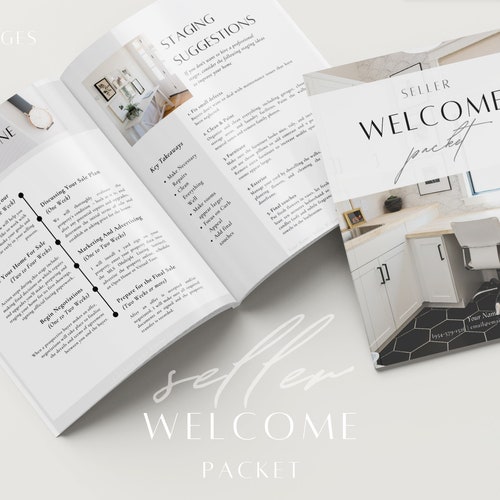 Real Estate Seller Welcome Packet Real Estate Marketing New - Etsy