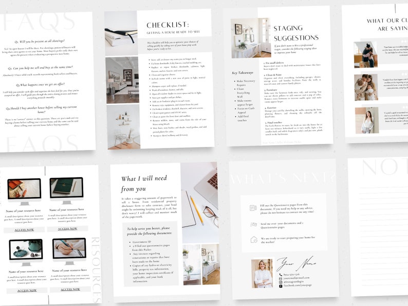 Real Estate Seller Welcome Packet Real Estate Marketing New - Etsy