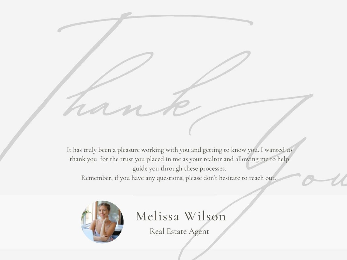 Real Estate Thank You Card Template, Modern Realtor Postcard (canva ...