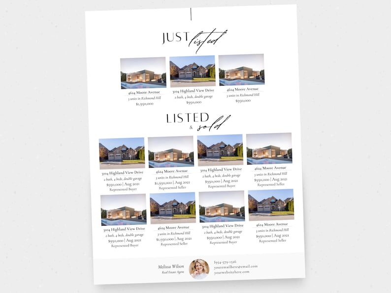 Real Estate Sold Properties Template: Marketing Materials (digital ...