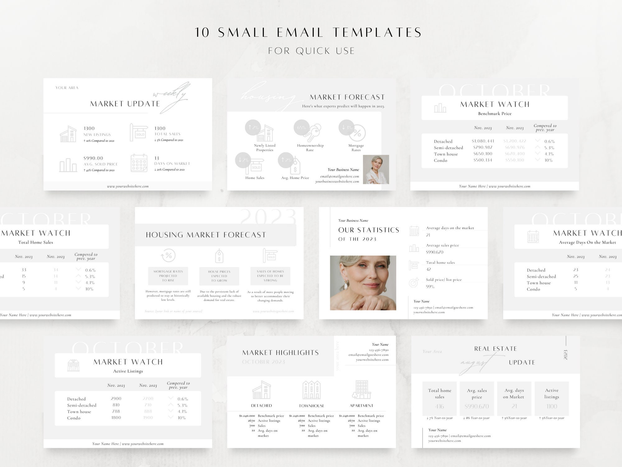 15 Real Estate Email Templates: Monthly/weekly Market Update, Yearly ...