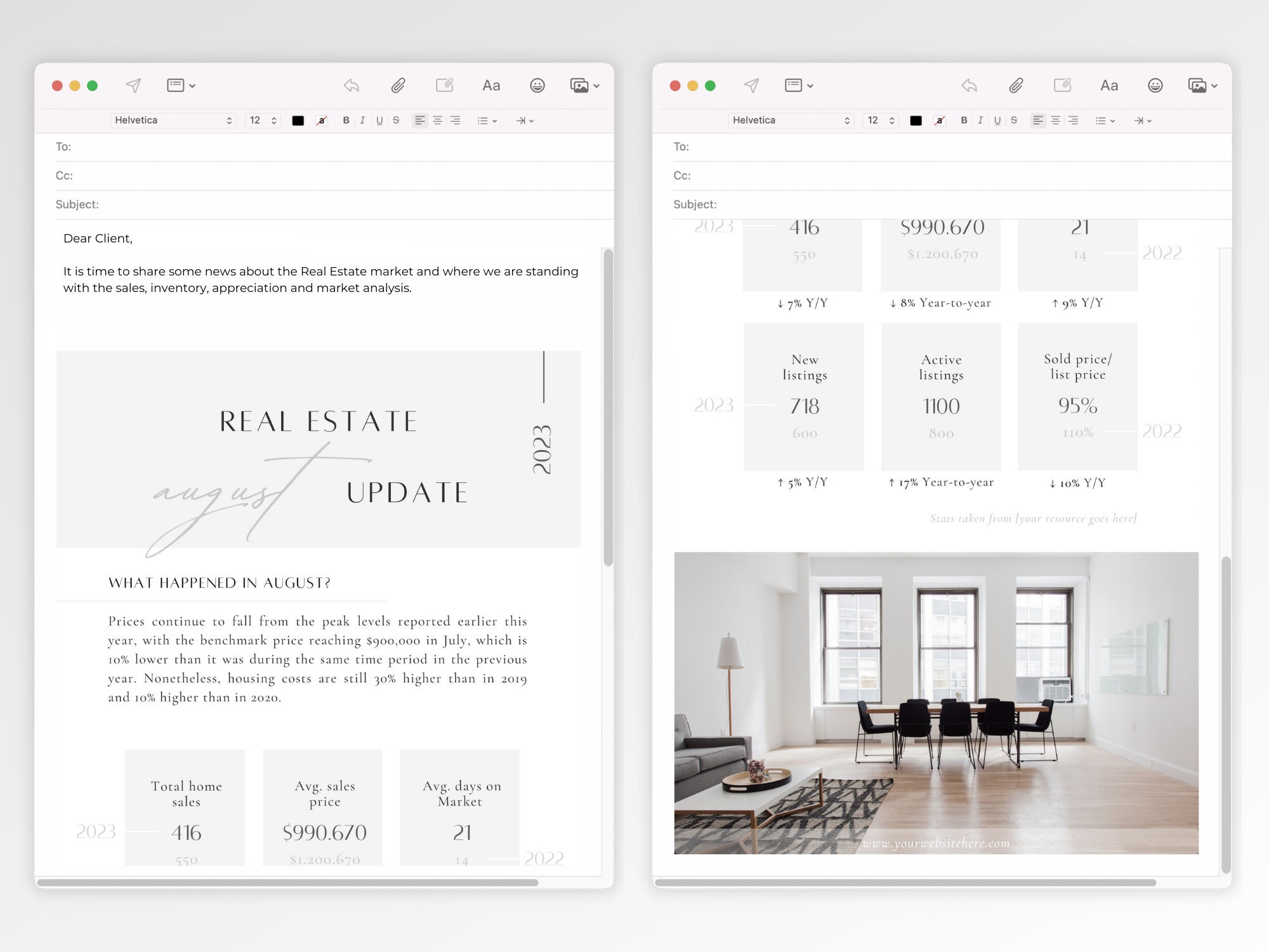15 Real Estate Email Templates: Monthly/weekly Market Update, Yearly ...